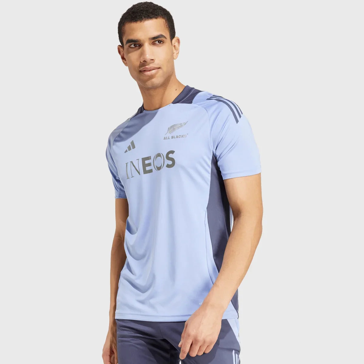 Adidas New Zealand All Blacks Rugby Performance Tee Blue Spark ...