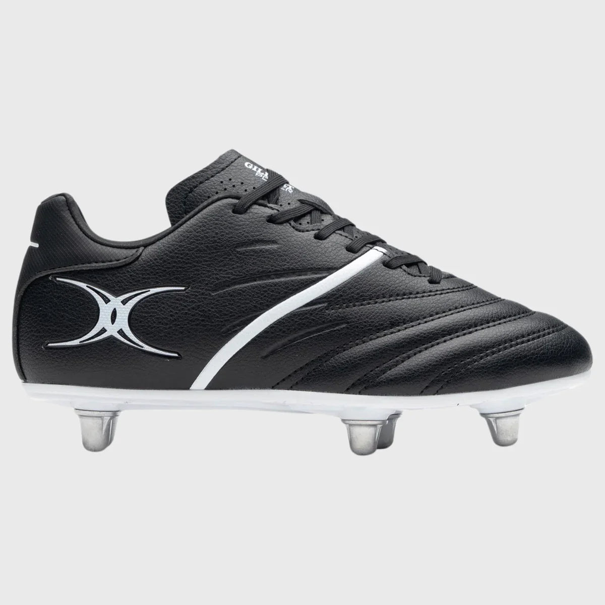 Gilbert Sidestep X20 Junior 6 Stud Rugby Boots Black/White – Rugbystuff.com