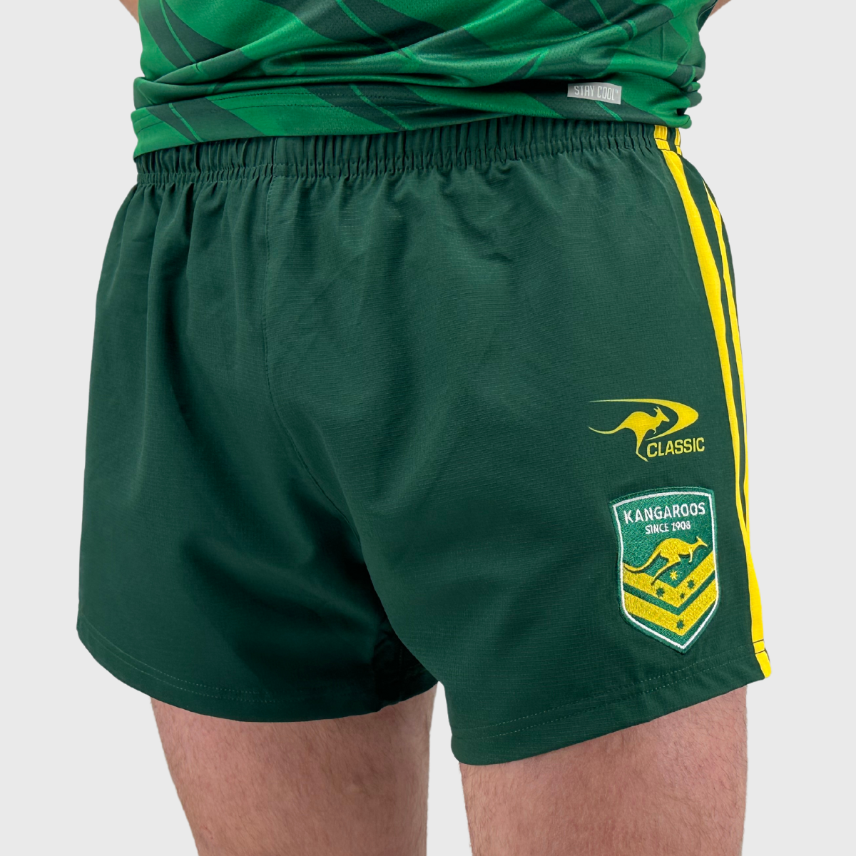 Classic Kangaroos Rugby League Home Shorts 2025 – Rugbystuff.com