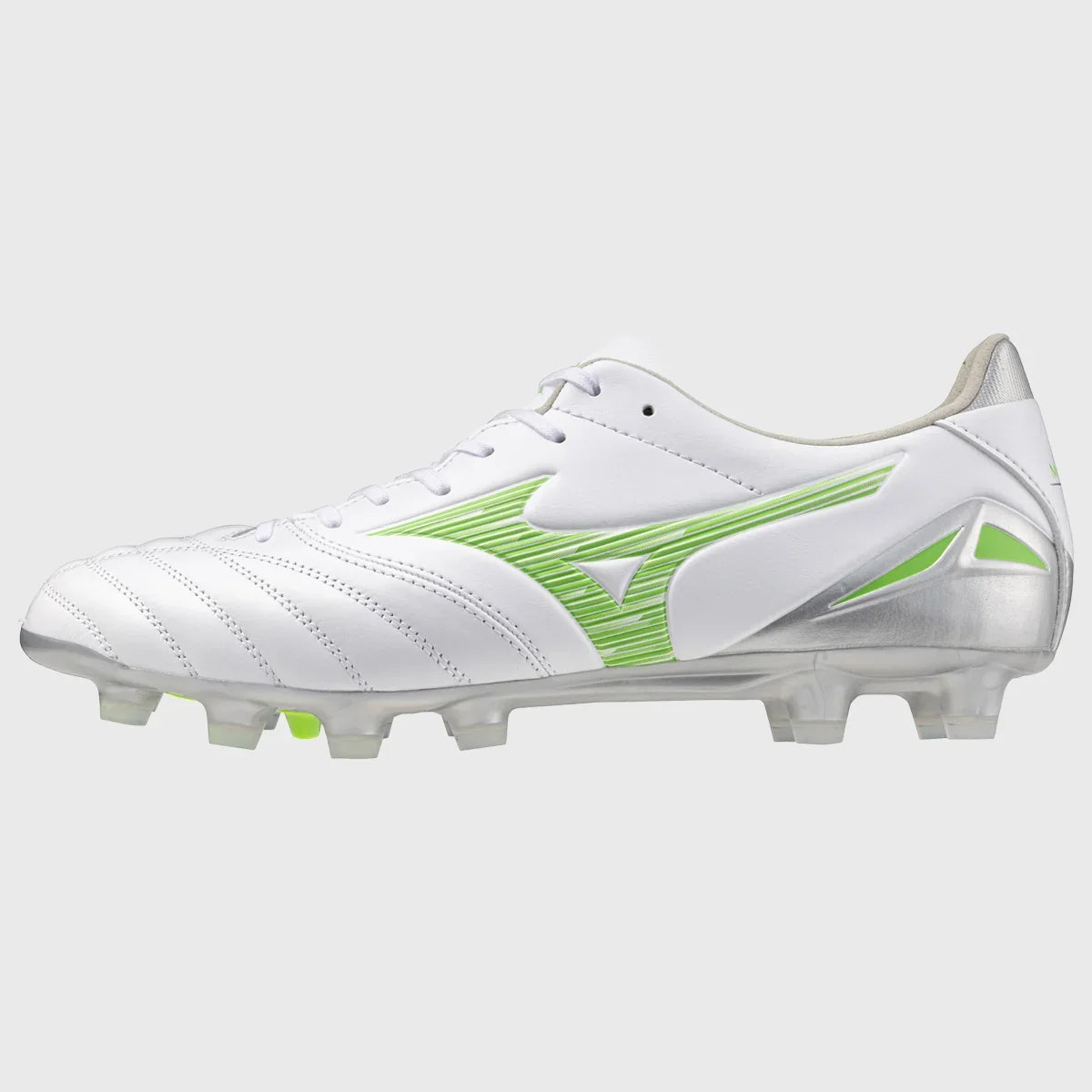 Mizuno Morelia Neo IV Pro MD Rugby Boots - White/Neon Green ...