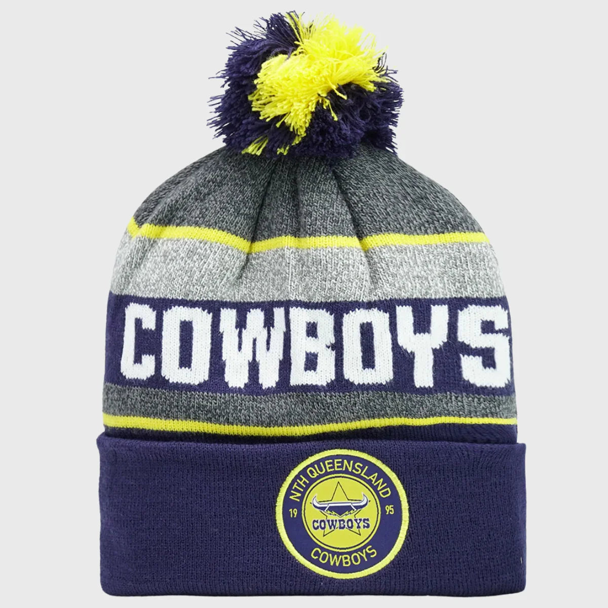 NRL North Queensland Cowboys Tundra Bobble Beanie Hat – Rugbystuff.com