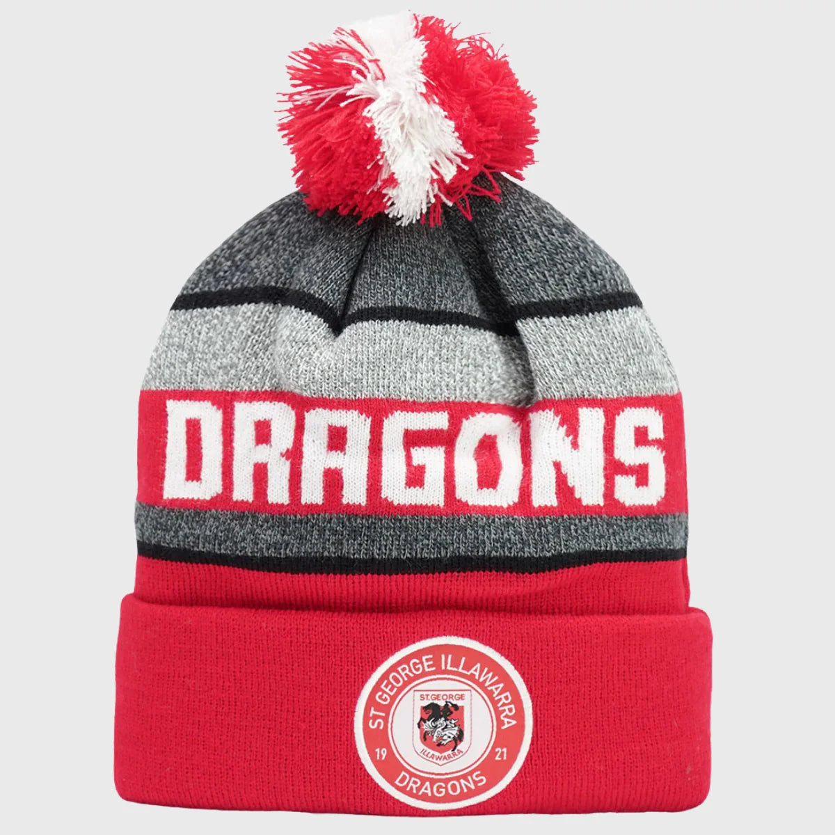 NRL St George Dragons Tundra Bobble Beanie Hat – Rugbystuff.com